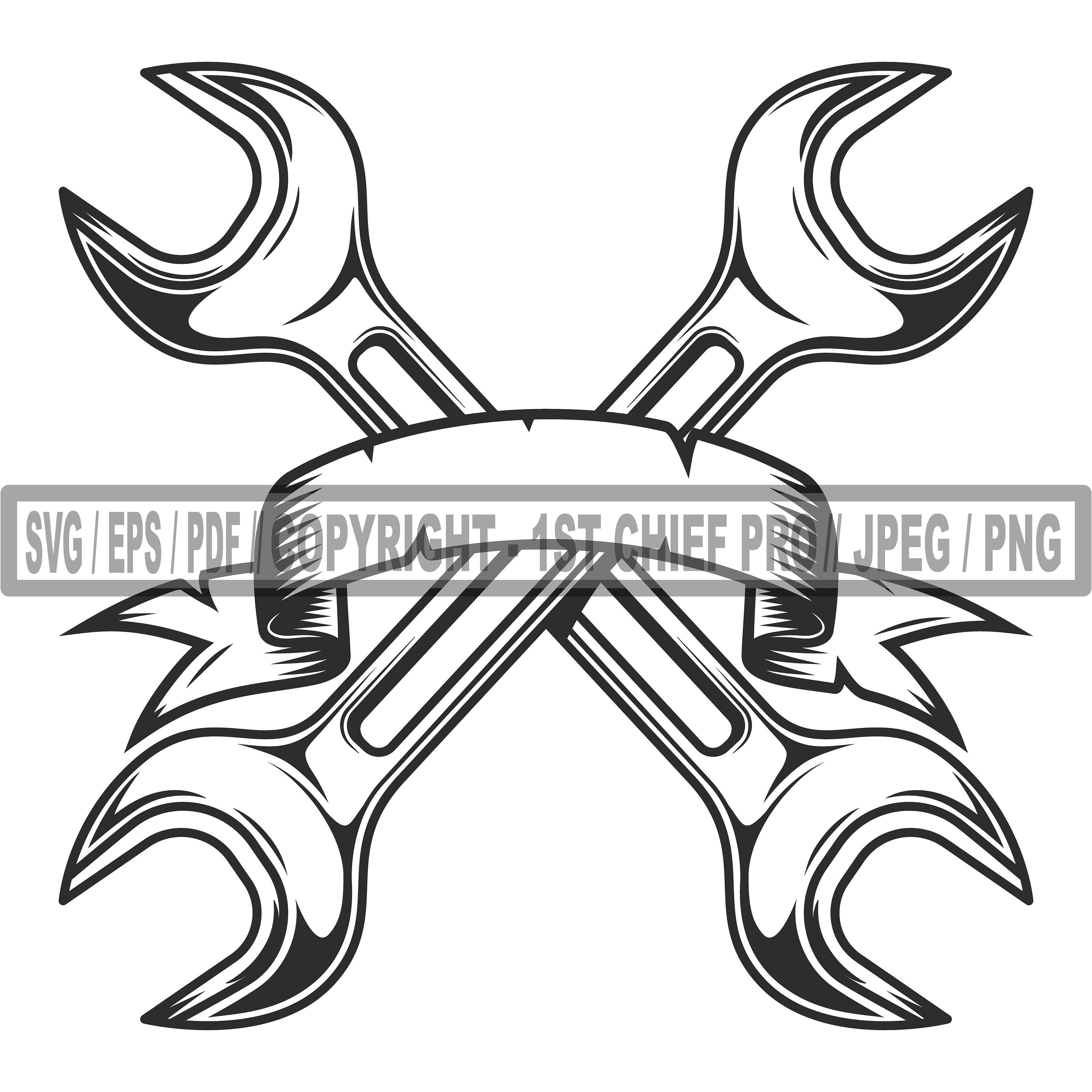 Wrench SVG Spanner SVG With Ribbon SVG, Wrench Svg, Spanner Svg ...