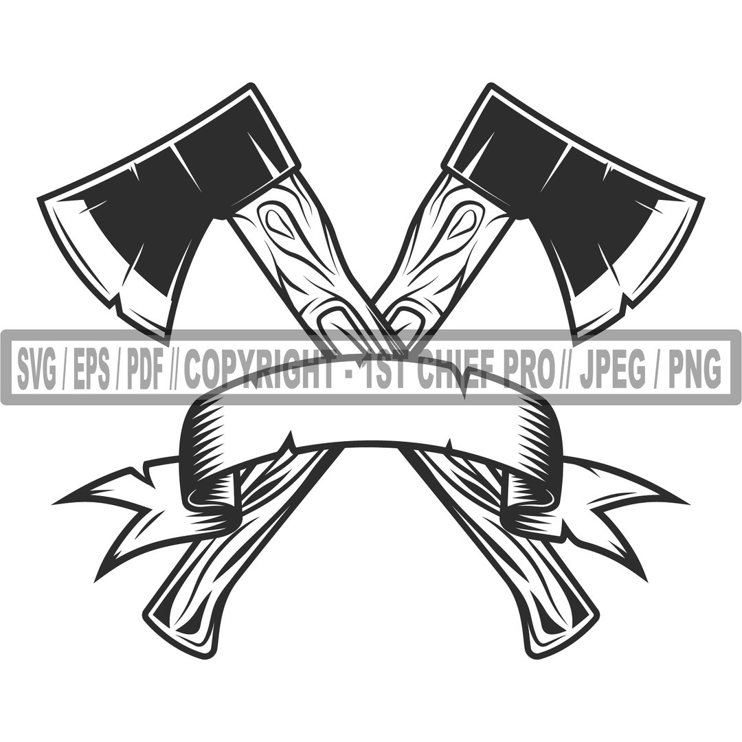 Axe Svg With Flash Svg. Ribbon Svg With Axe Svg. Flash Eps Ribbon Svg ...