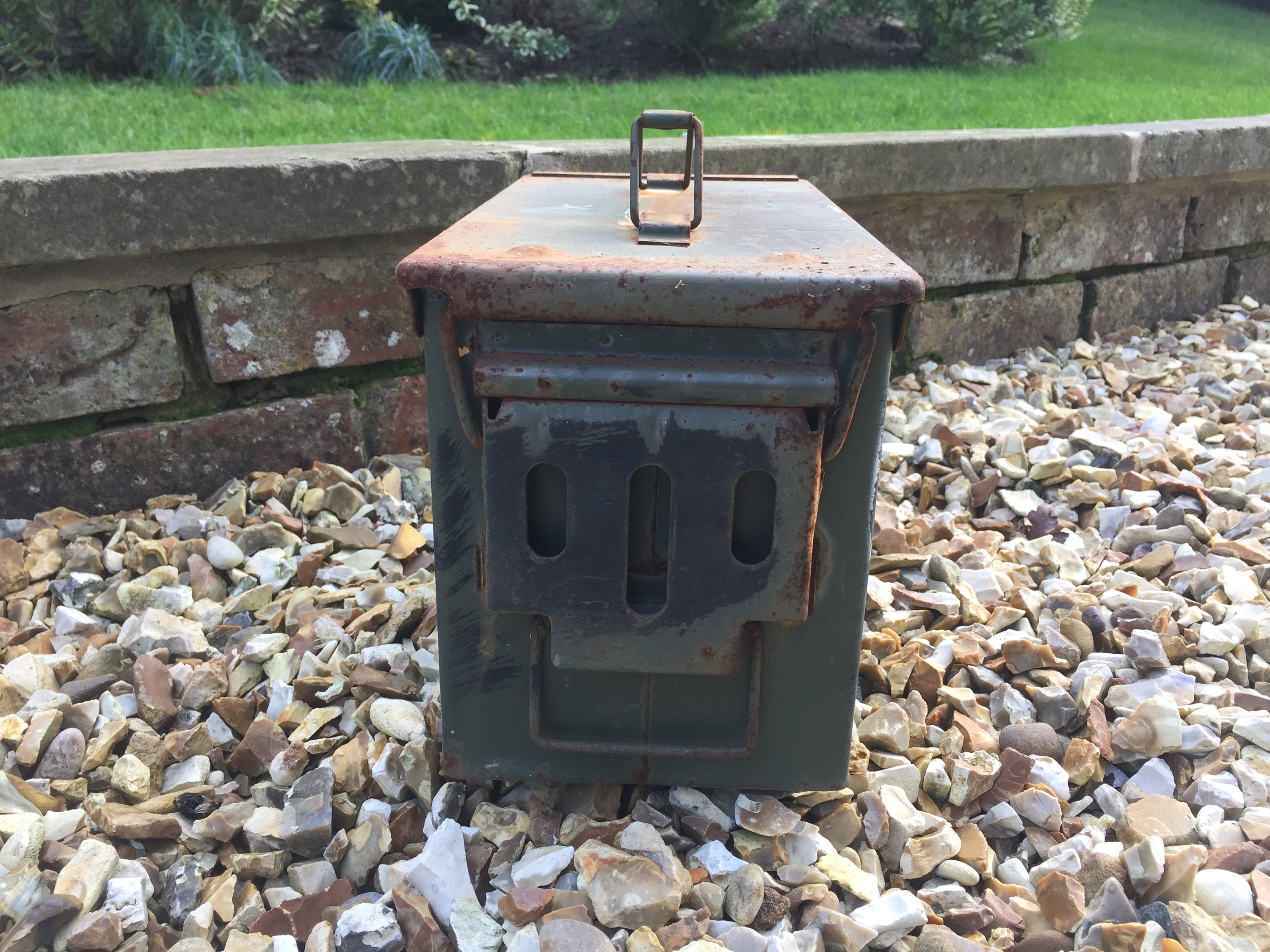 Genuine Ex Army Metal Ammo Box Vintage Stash Survival Reclaim Geocache ...