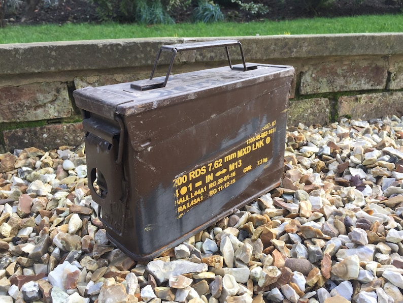 Genuine Ex Army Metal Ammo Box Vintage Stash Survival Reclaim Geocache ...