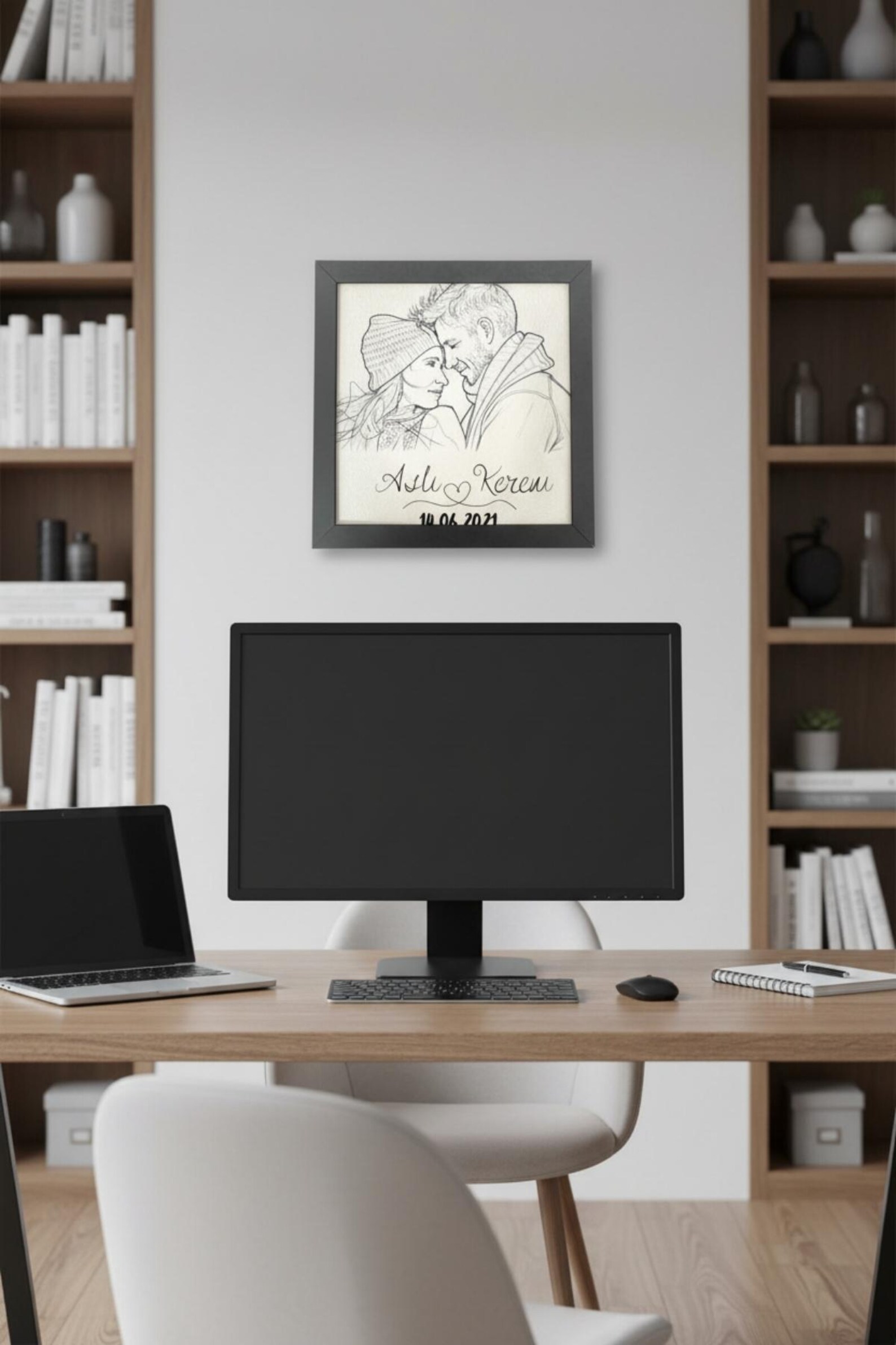 AI Generated Custom Portrait From Photo, Hyper-realistic Charcoal Style ...