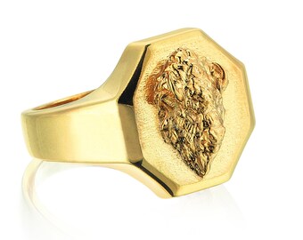 Bison Gold Men Ring - Etsy