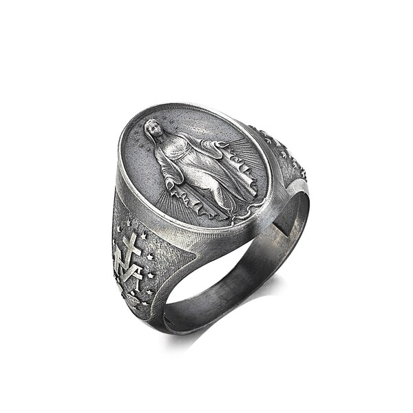 Virgin Mary Ring - Etsy