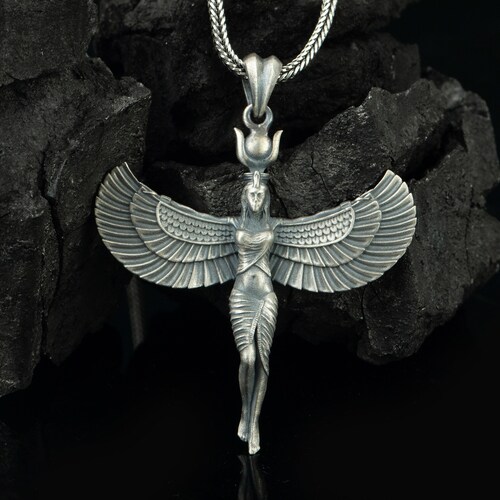 Goddess Isis Necklace Sterling Silver & Handmade Mythology - Etsy