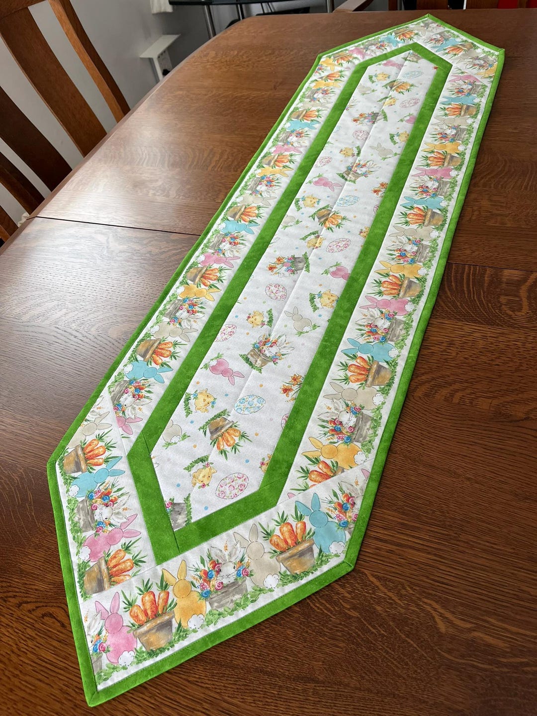Bunnies. Chicks, and Eggs Long Quilted Table Runner - Etsy