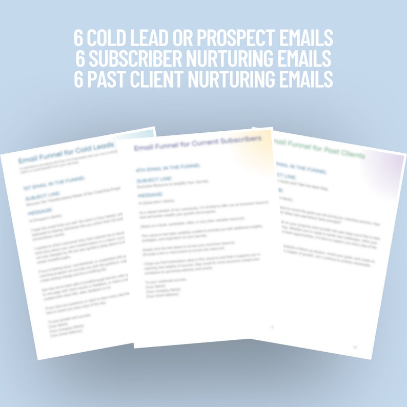 18 Online Coach Email Marketing Funnel Scripts for Cold Leads, Prospects, Subscribers, Nurturing ...