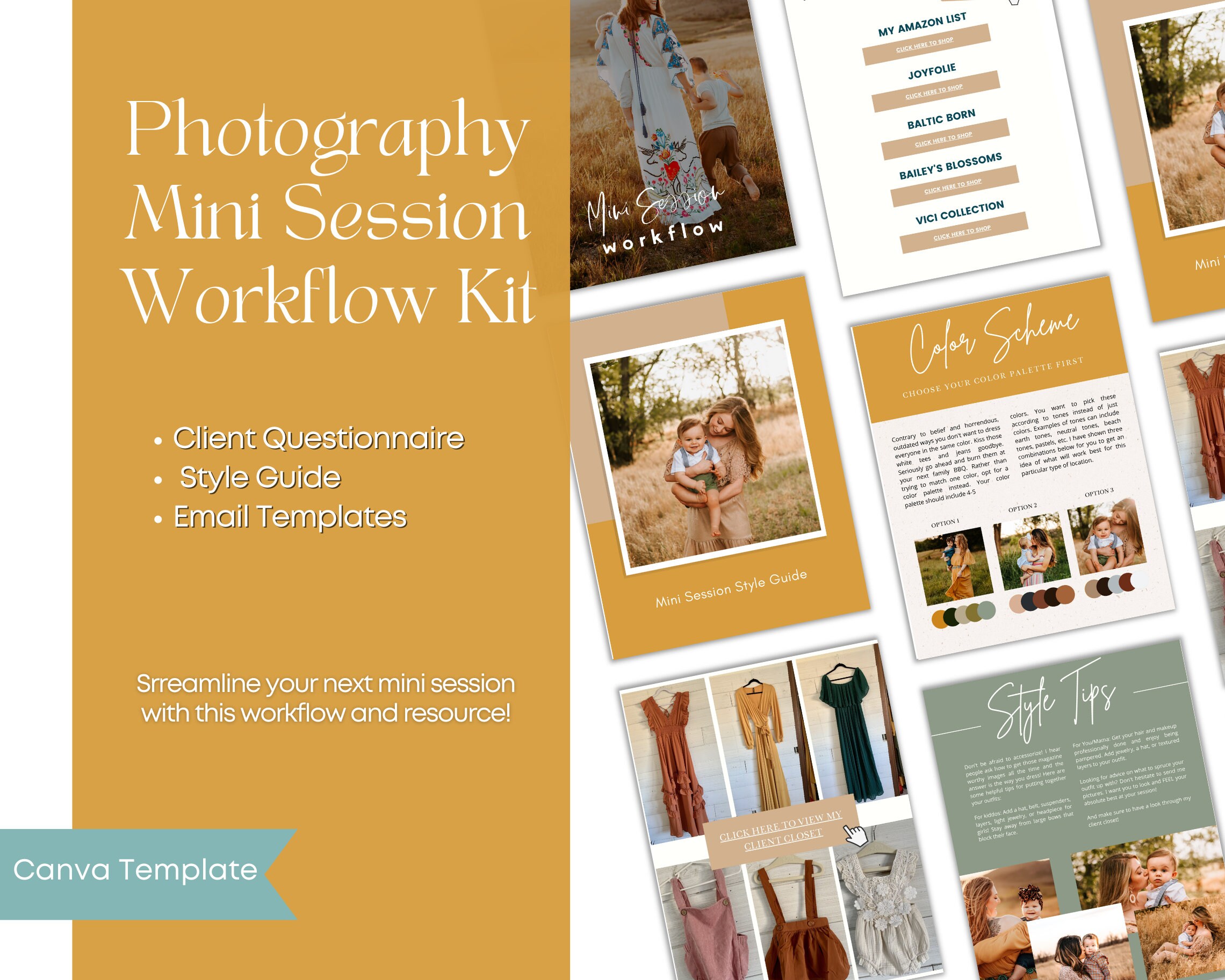 Mini Session Style Guide Template for Photographers - Etsy