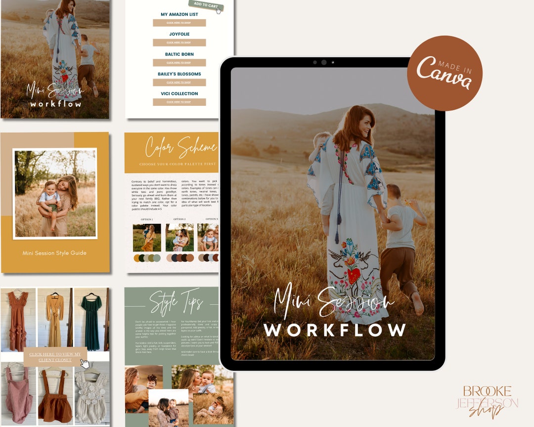 Mini Session Guide | Style Guide for Photographers - Etsy