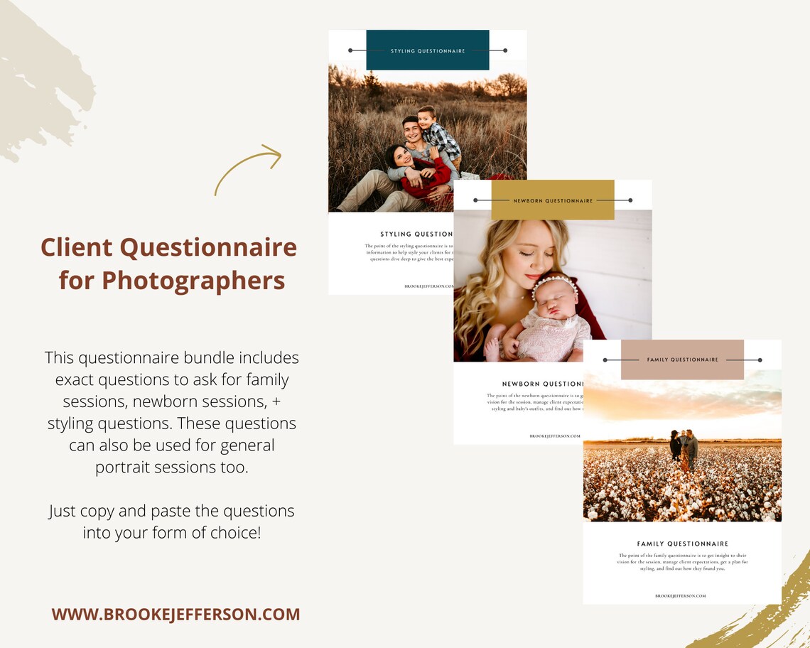 Photography Client Questionnaire Template for Canva - Etsy