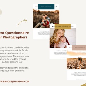 Photography Client Questionnaire Template for Canva - Etsy