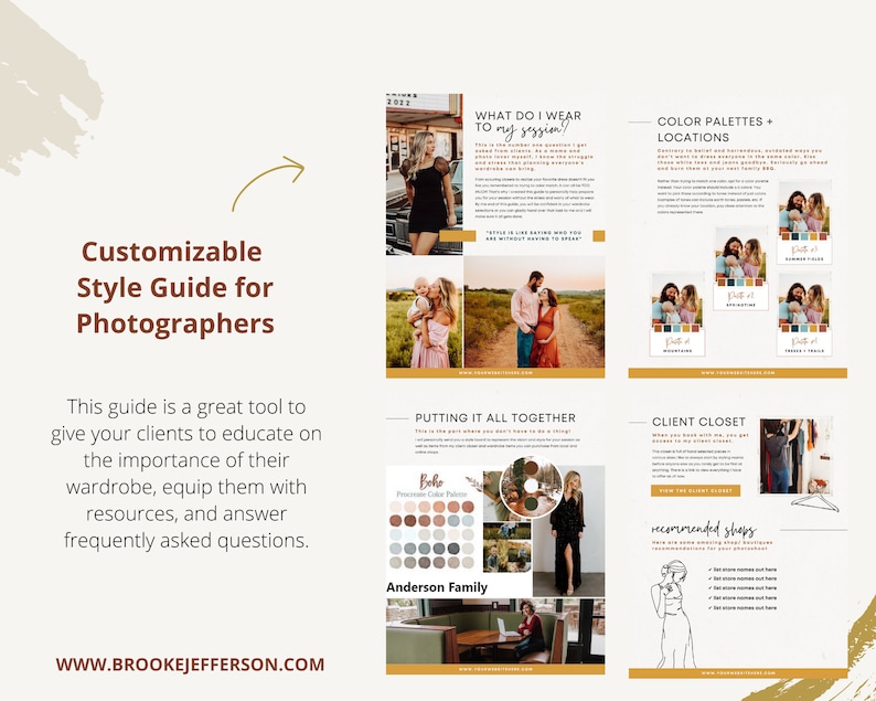 Family Photography Style Guide Template for Canva - Etsy
