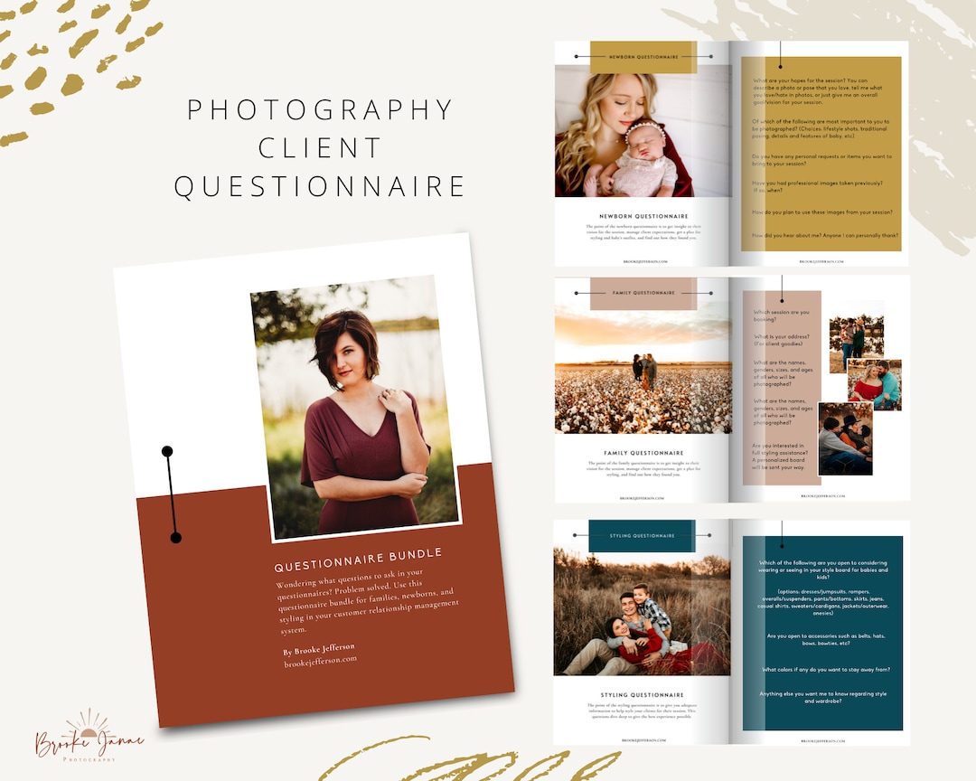 Photography Client Questionnaire Template for Canva - Etsy