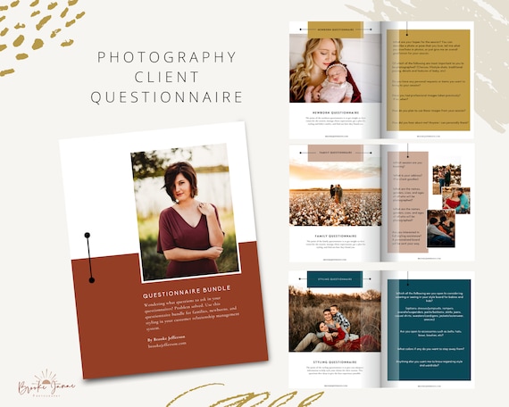Photography Client Questionnaire Questionnaire Template for - Etsy