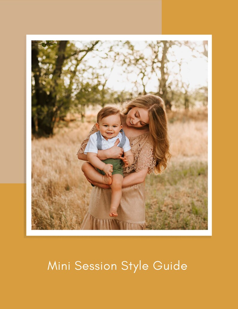 Mini Session Style Guide Template for Photographers - Etsy
