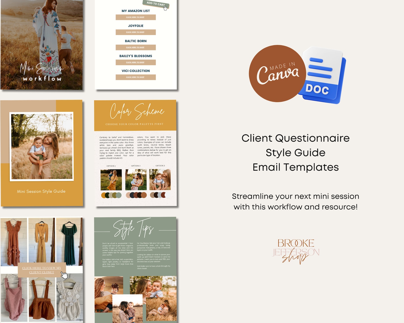 Mini Session Guide | Style Guide for Photographers - Etsy