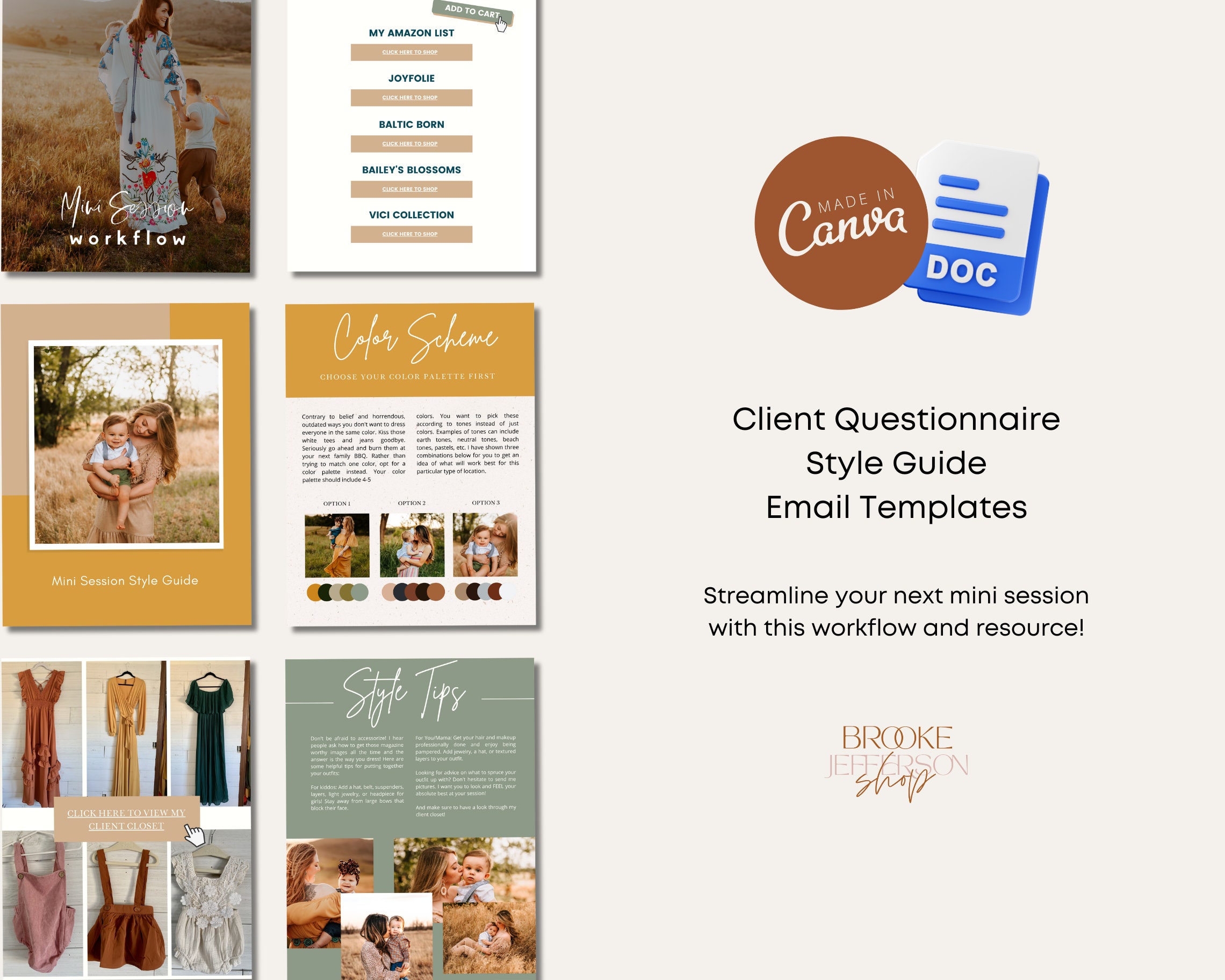 Mini Session Guide | Style Guide for Photographers - Etsy