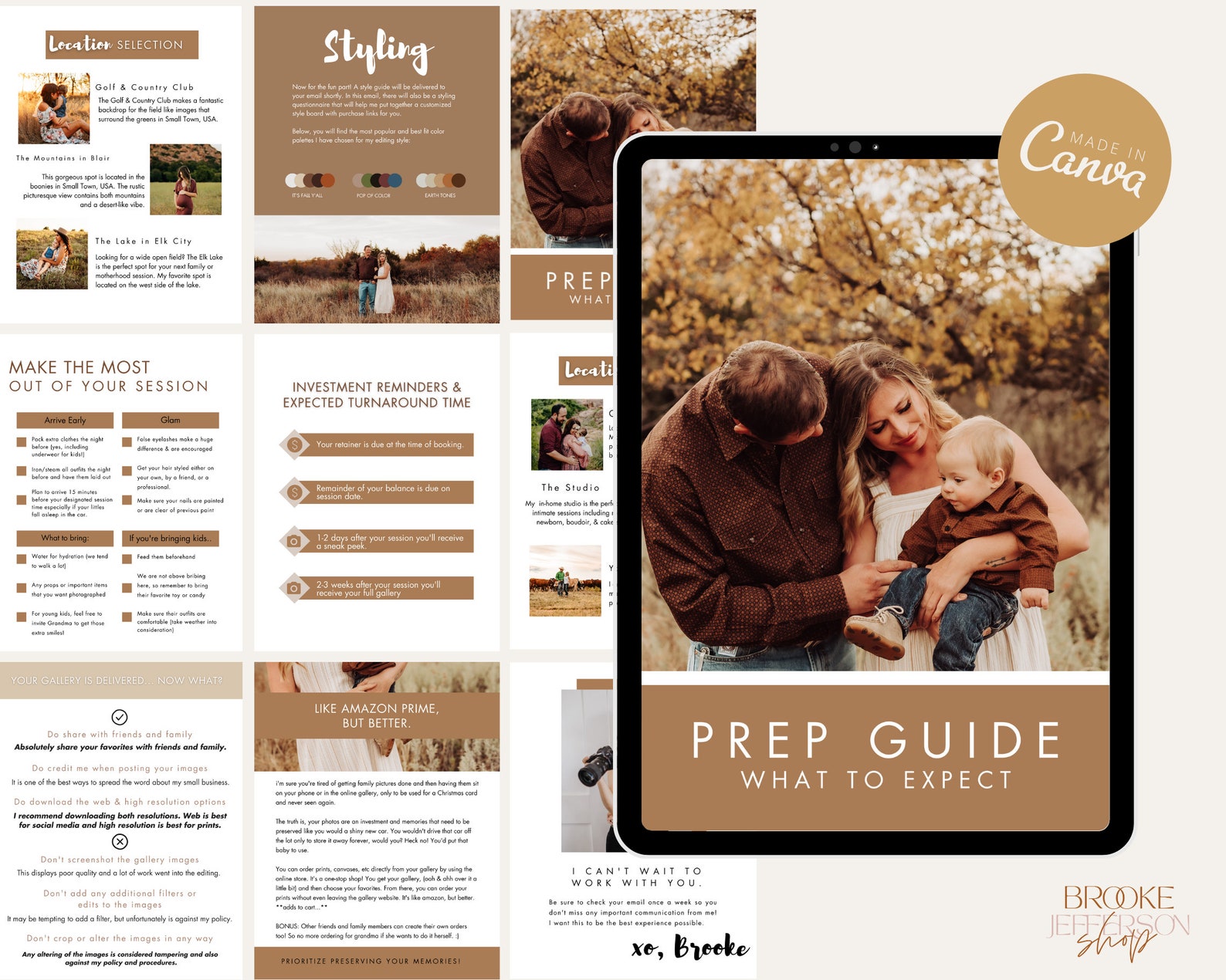 Photography Prep Guide Template | Location Guide - Etsy