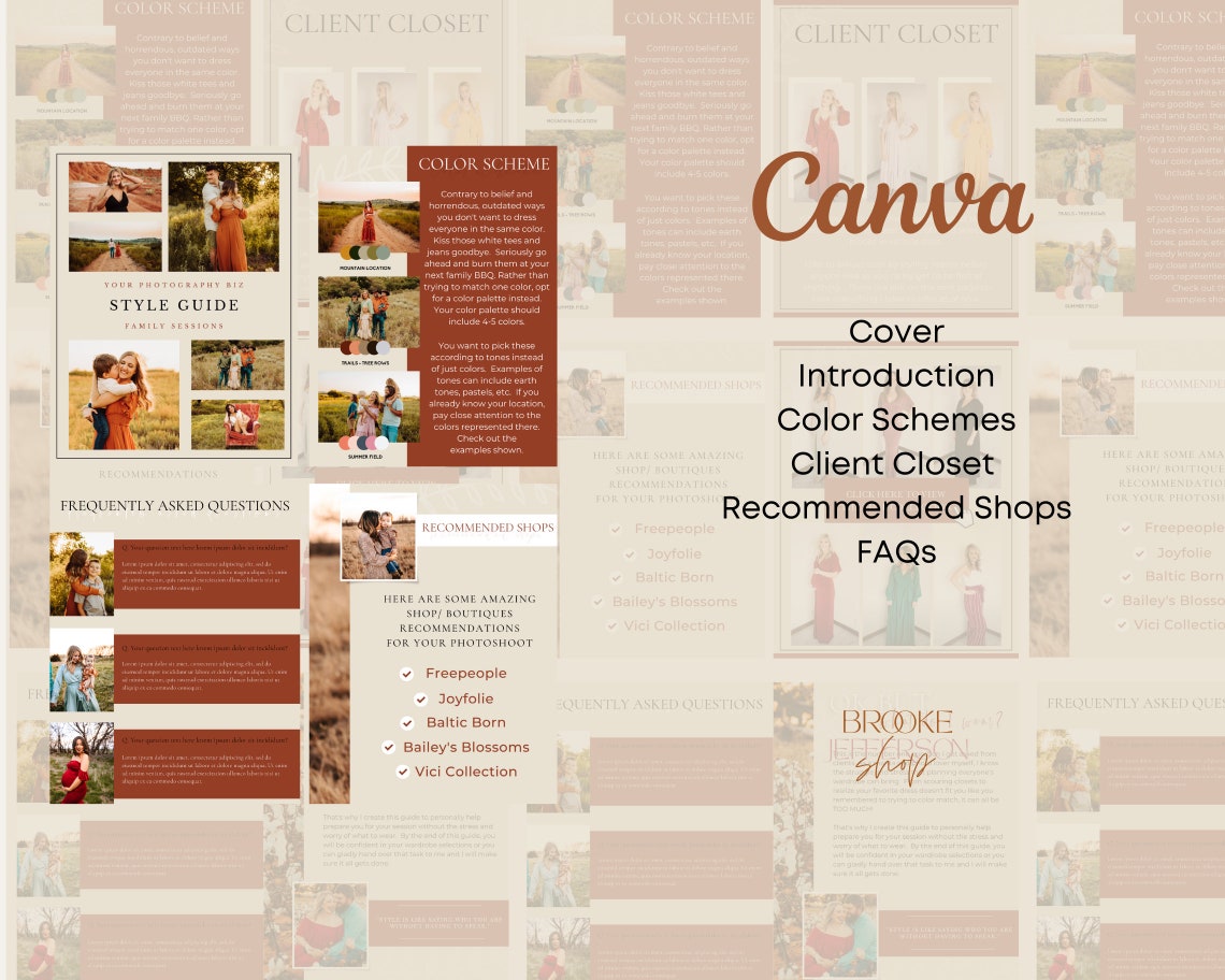 Photography Style Guide Canva Template for Photographers - Etsy