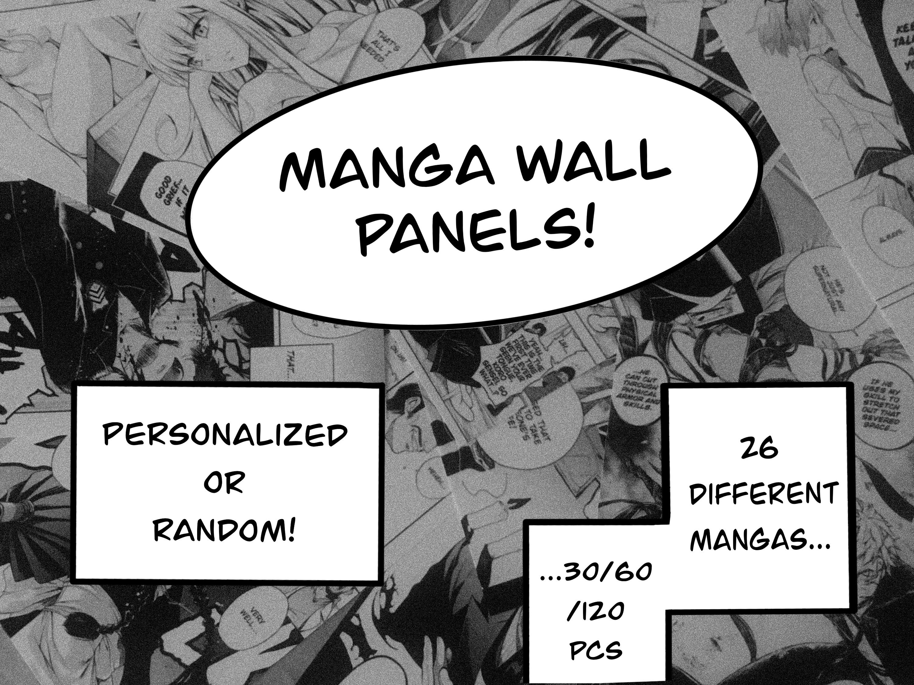 Printed Manga Wall Panels-30/60/120 Pack MIXED OR CUSTOMIZED | Etsy