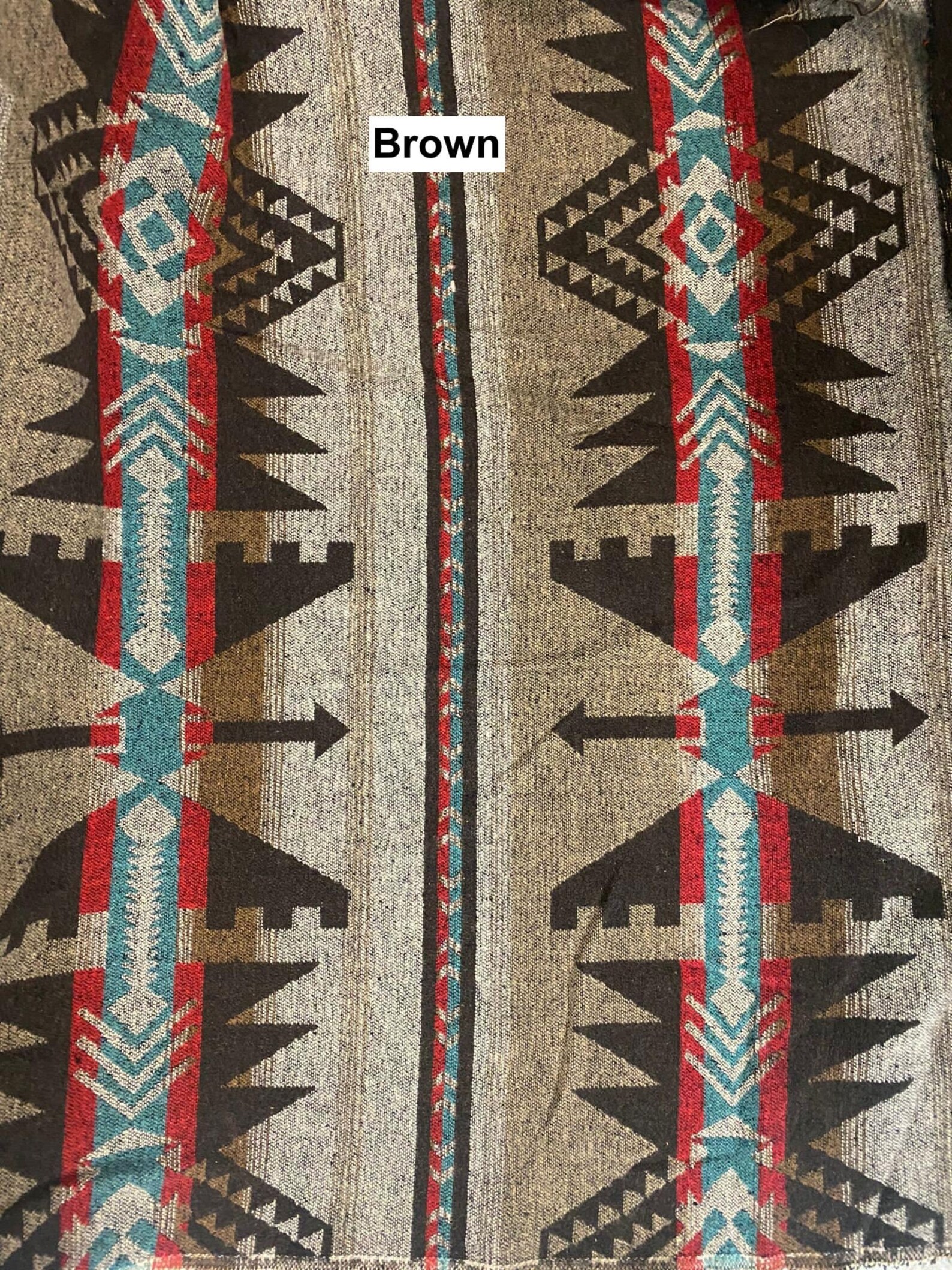 Aztec Wool Fabric by Meter / Southwestern / Printed Wool/ Soft Finish ...