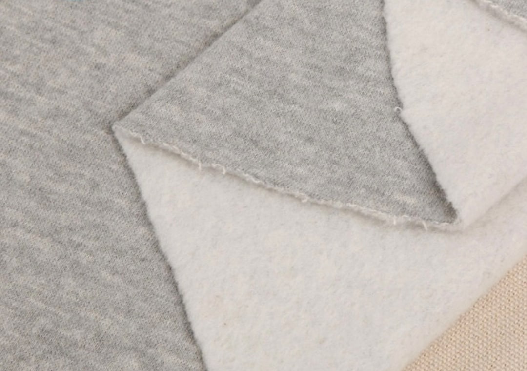 French Terry Brushed Fleece/ 60 Inches Wide/ Soft Finish/230 GSM/ 3 Way ...