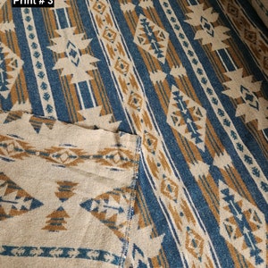 Aztec Wool Fabric by Meter / Southwestern / Printed Wool/ Soft Finish ...