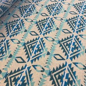 Aztec Wool Fabric by Meter / Southwestern / Printed Wool/ Soft Finish ...