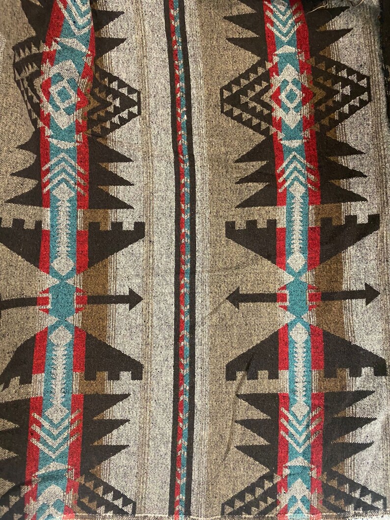Aztec Wool Fabric by Meter / Southwestern / Printed Wool/ Soft - Etsy