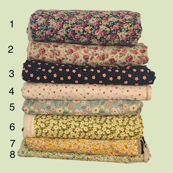 Quilted Cotton Fabric/ Floral Spring Prints/ 6oz / 55 - Etsy