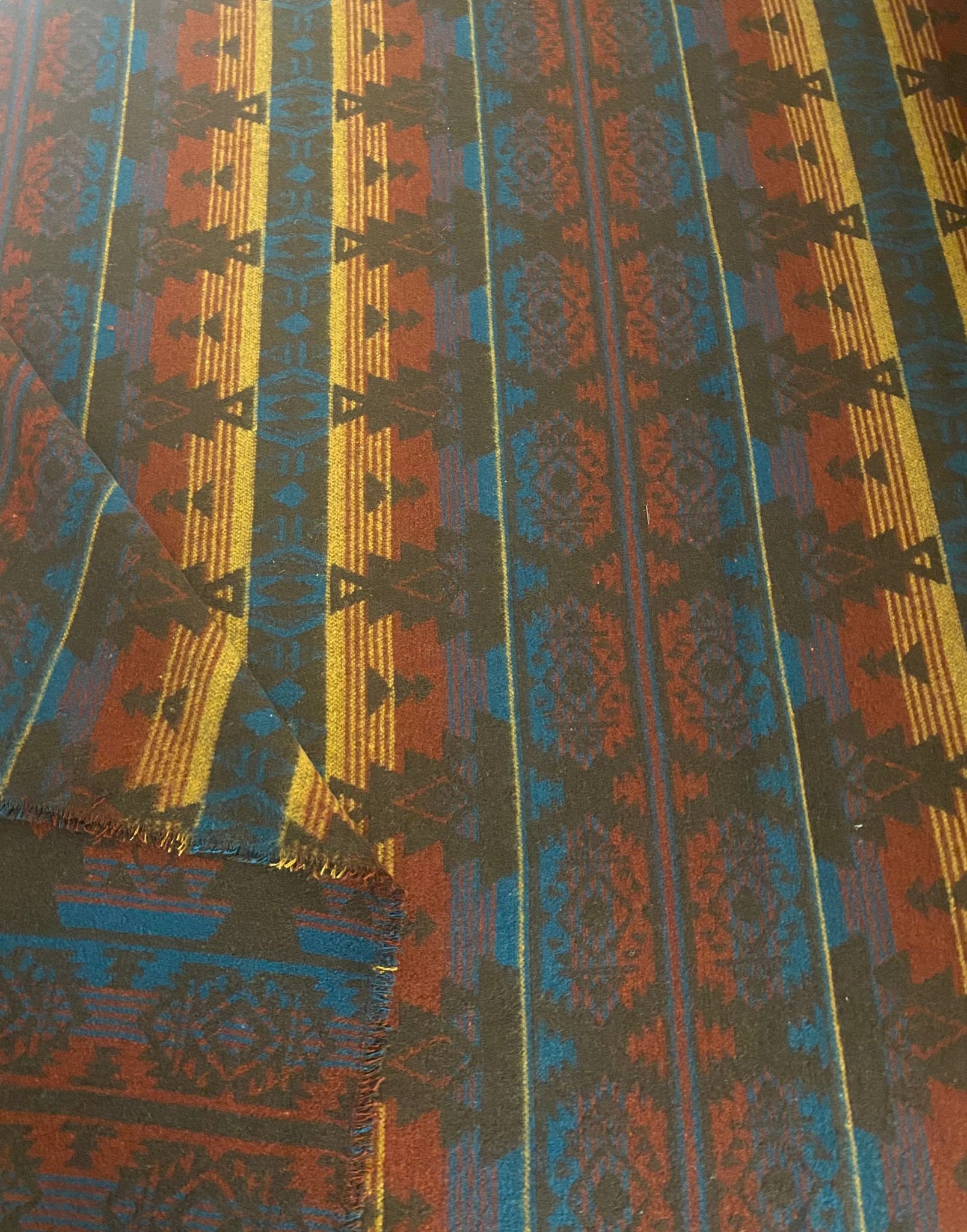 Aztec Wool Fabric by Meter / Southwestern / Printed Wool/ Soft - Etsy