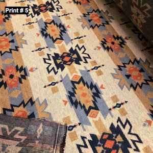 Aztec Wool Fabric by Meter / Southwestern / Printed Wool/ Soft Finish ...