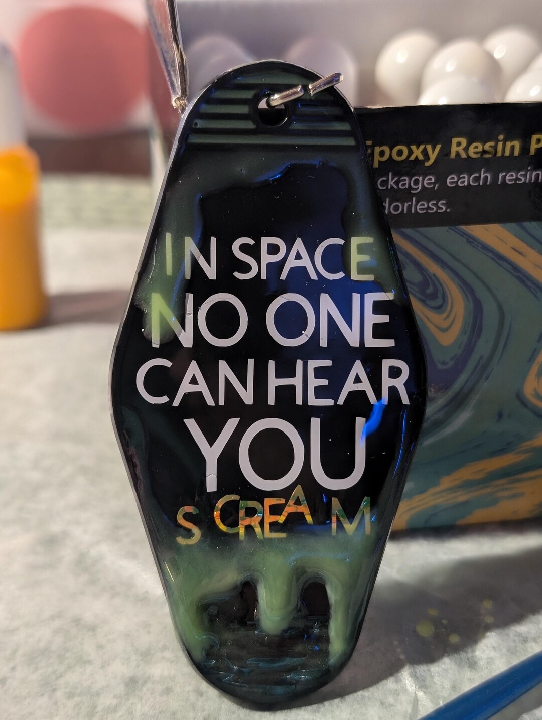 Made to Order! Alien Xenomorph Motel Keychain: Retro Sci-fi Horror - Etsy
