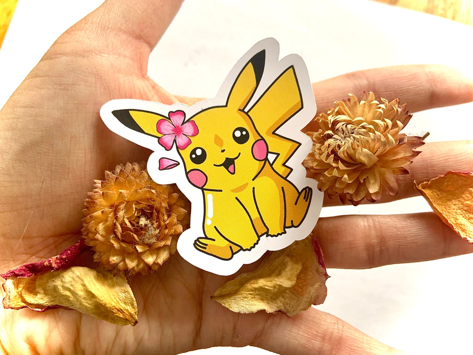 Pikachu Cherry Blossom Pokémon Anime Vinyl Matte Water - Etsy Hong Kong