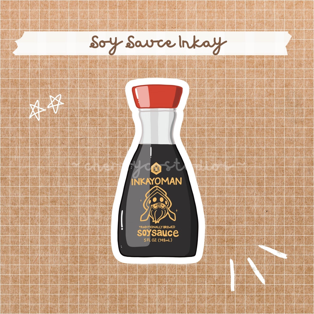 Inkay Pokemon Soy Sauce Anime Kawaii Food Decal Matte Glossy Sticker - Etsy