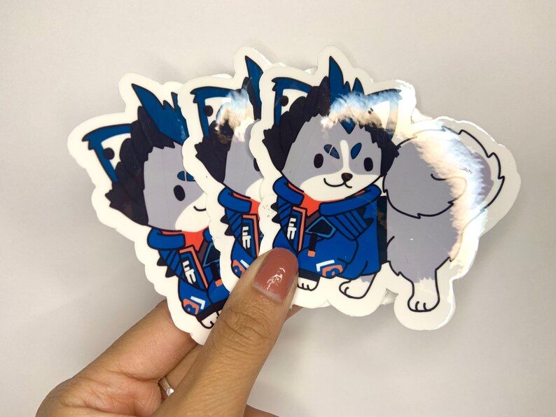 Yoru Husky Valorant Dog Kawaii Sticker - Etsy