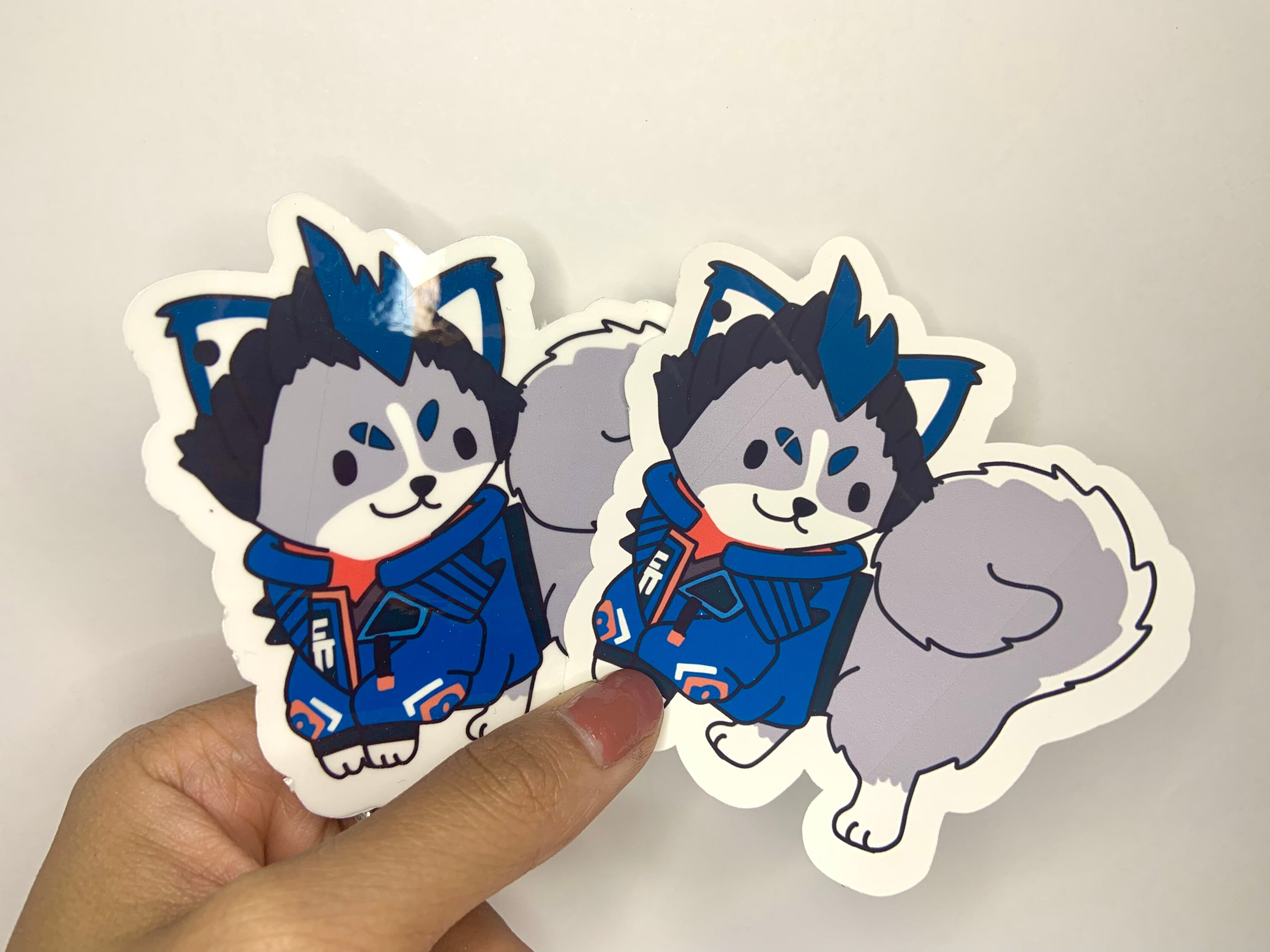 Yoru Husky Valorant Dog Kawaii Sticker - Etsy