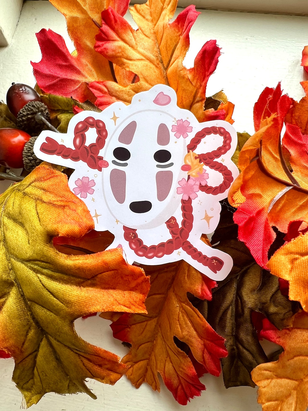 No Face Japanese Style Mask Anime Glossy Matte Sticker Decal - Etsy