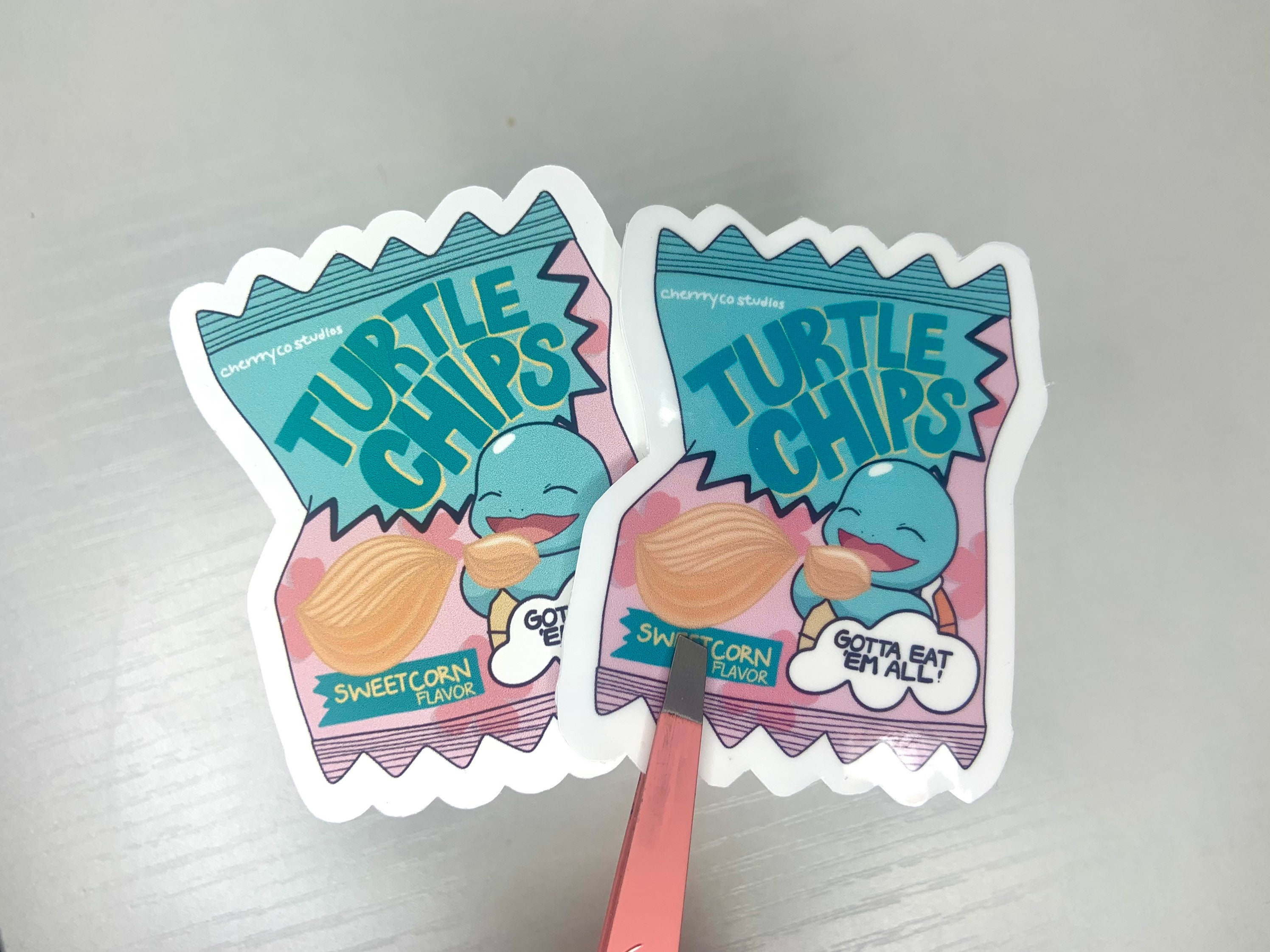 Turtle Chips Asian Snack Squirtle Kawaii Pokemon Sticker | Etsy