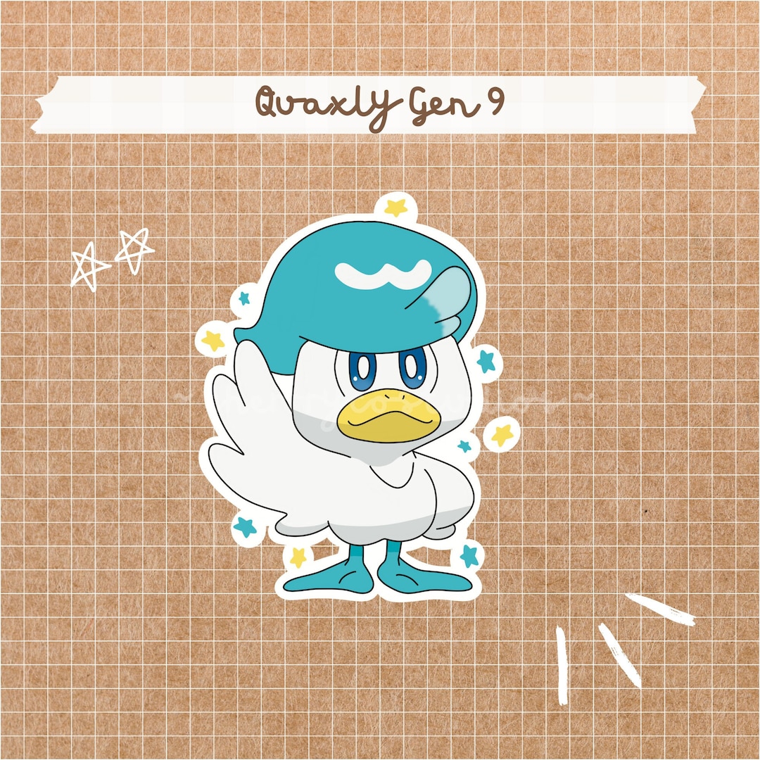 Quaxly Pokemon Gen 9 Kawaii Pokemon Glossy Matte Sticker - Etsy