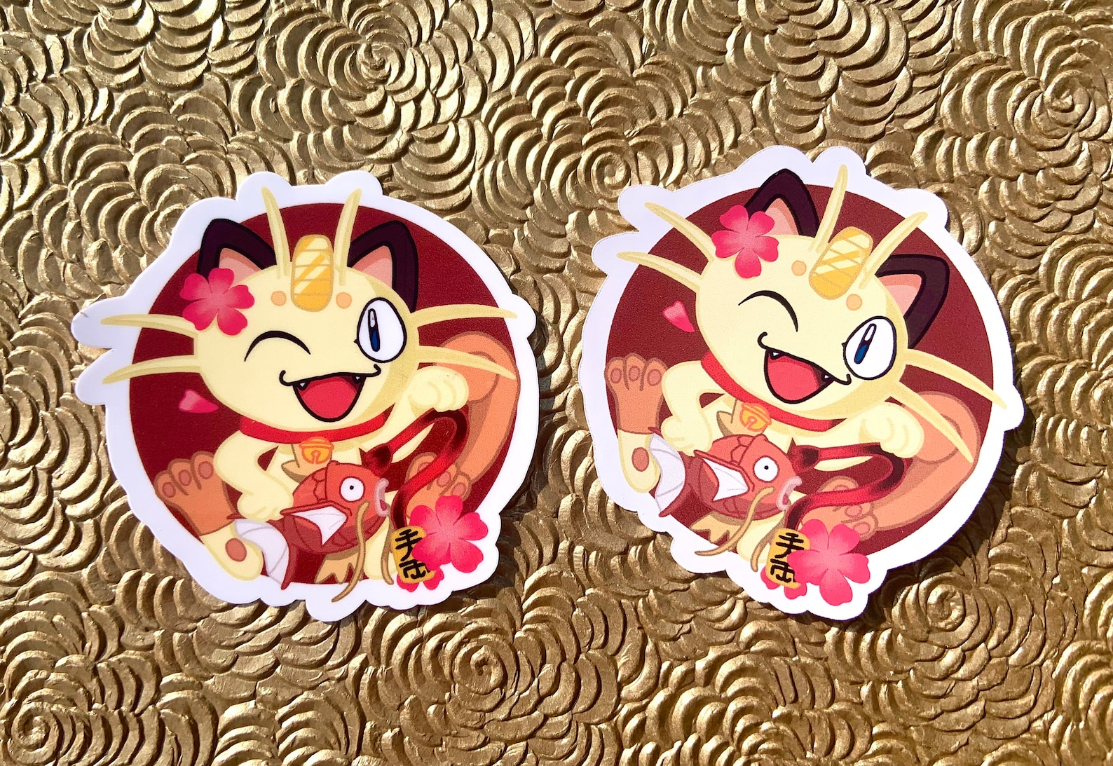 Meowth Lucky Cat Pokemon Maneki Neko Kawaii Cute Sticker - Etsy