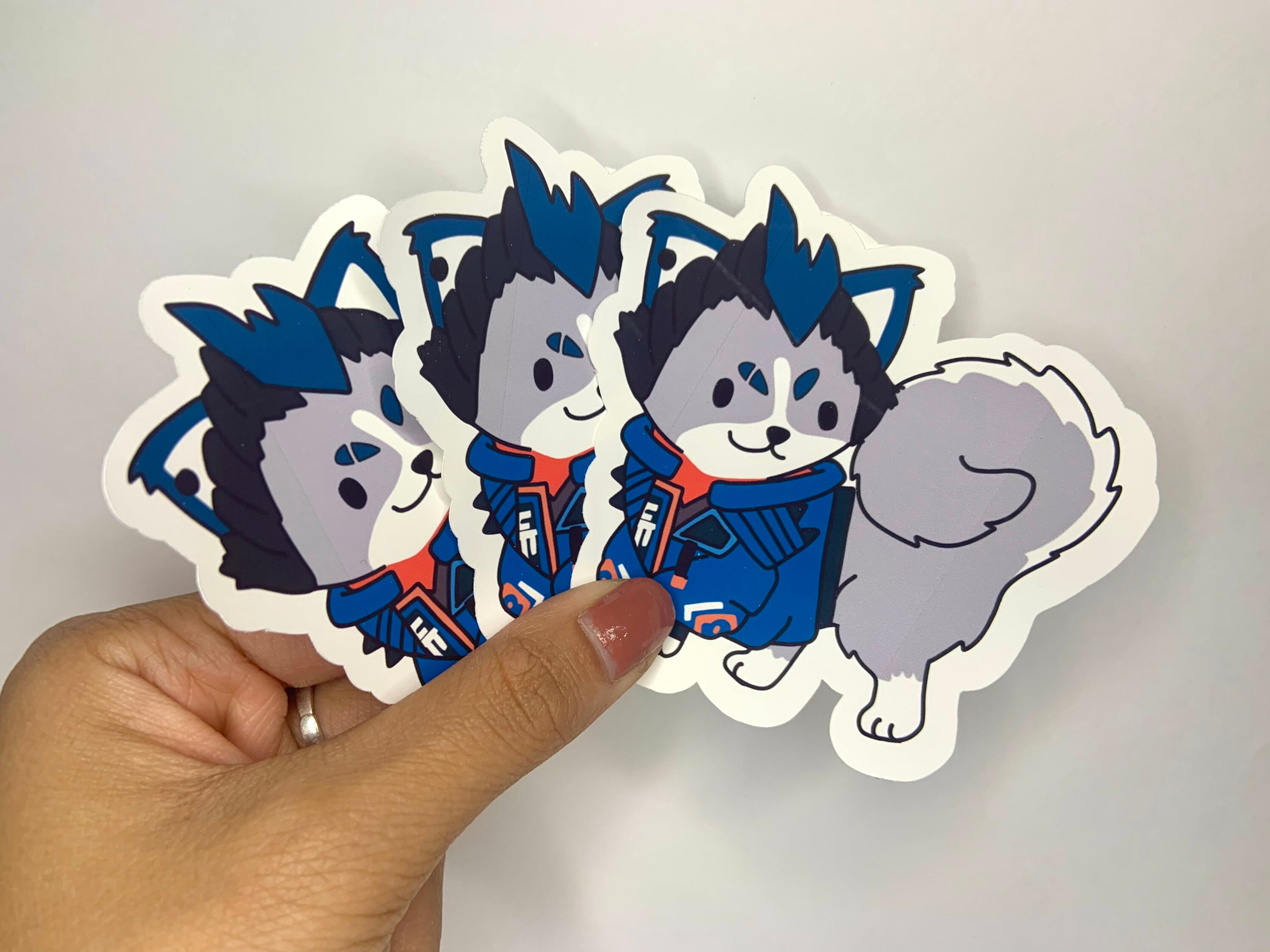 Yoru Husky Valorant Dog Kawaii Sticker - Etsy