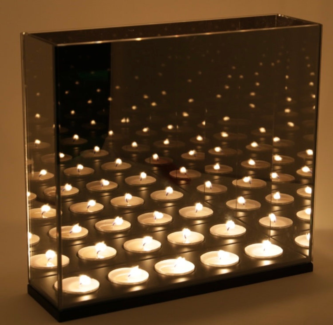 Infinity Mirror Candle Holder Illusion Tea Light Holder - Etsy UK
