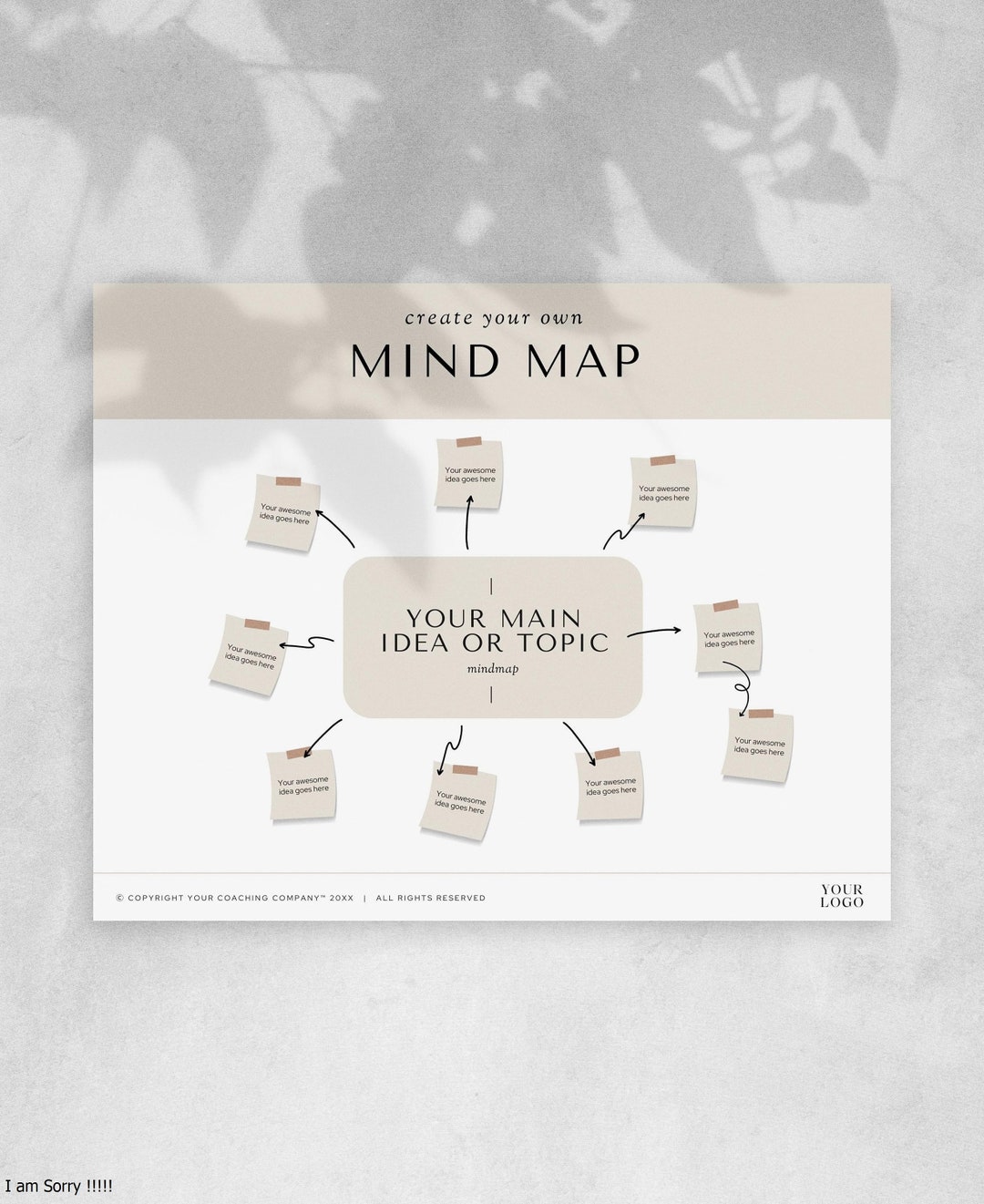 Mind Map Planner Mind Map Template Printable Goal Planner - Etsy