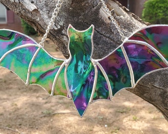Bat Stained Glass | Etsy