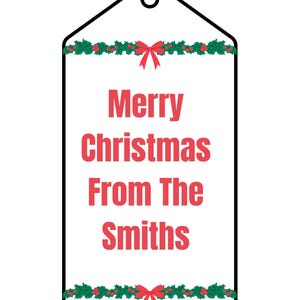 Merry Christmas Gift Tag, Gift Tags, Christmas Gift Tags, Christmas ...