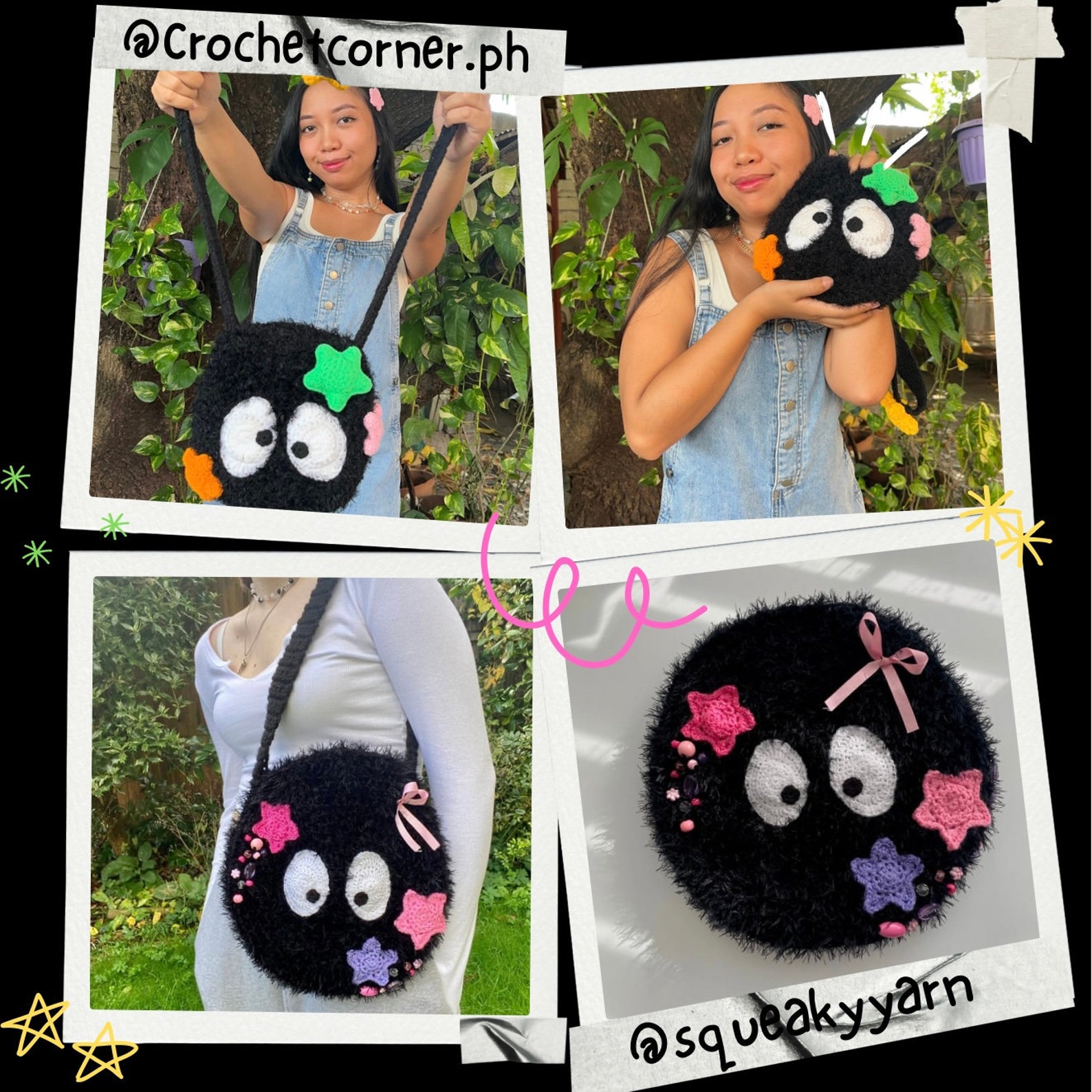 Soot Sprite Bag CROCHET PATTERN :) - Etsy