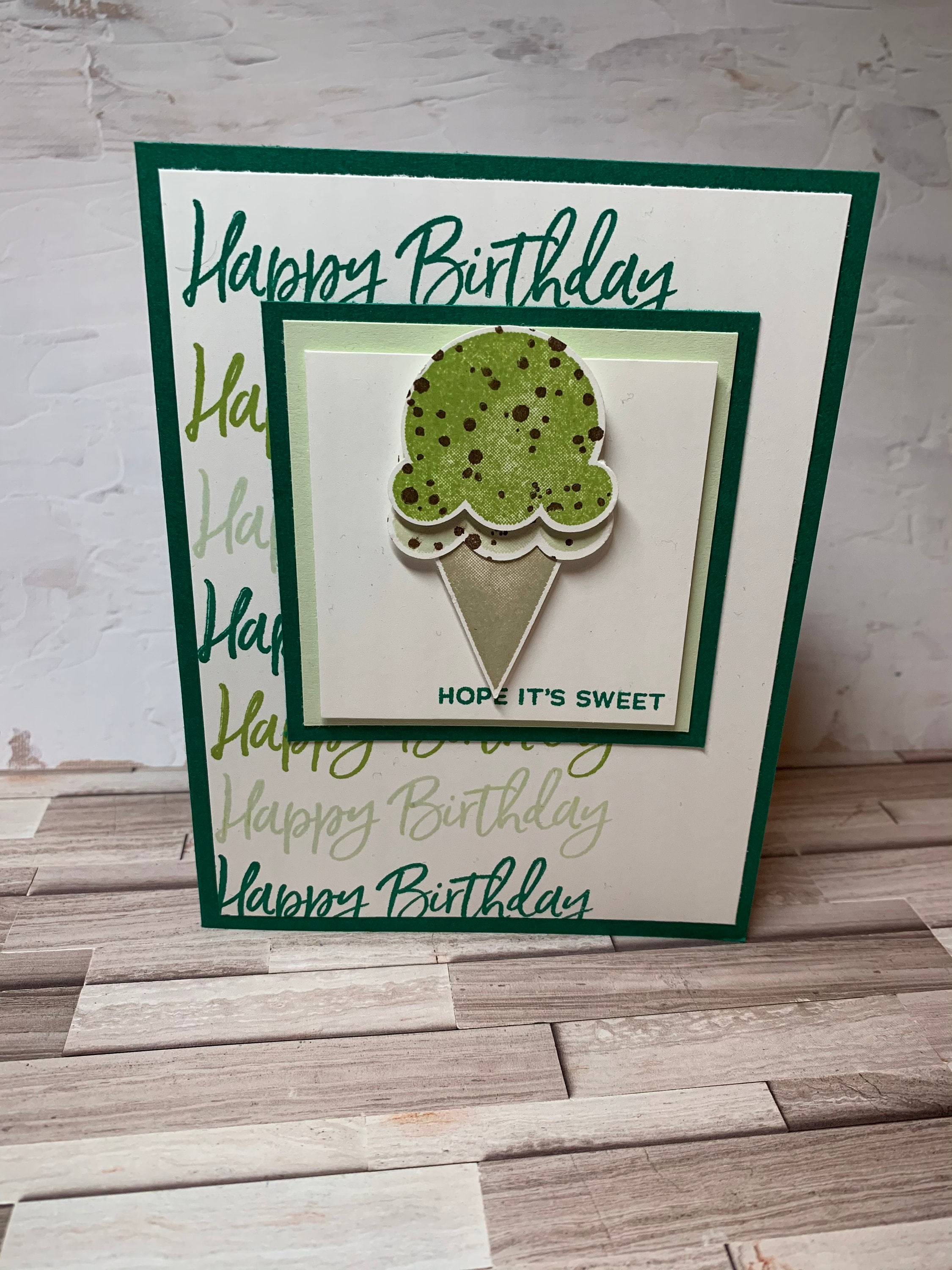 Ice Cream Cone Birthday Greeting - Etsy