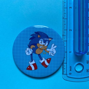 Funny Blue Guy and Friends | Stickers and Buttons - Etsy