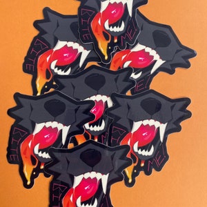 BITE ME Furry Vinyl Sticker - Etsy