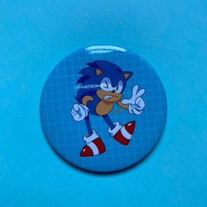 Funny Blue Guy and Friends | Stickers and Buttons - Etsy